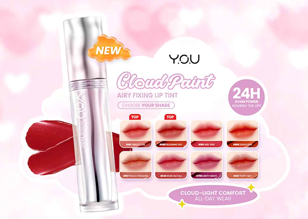 Y.O.U Cloud Paint Airy Fixing Lip Tint Beri Tampilan Natural dan Tahan ...